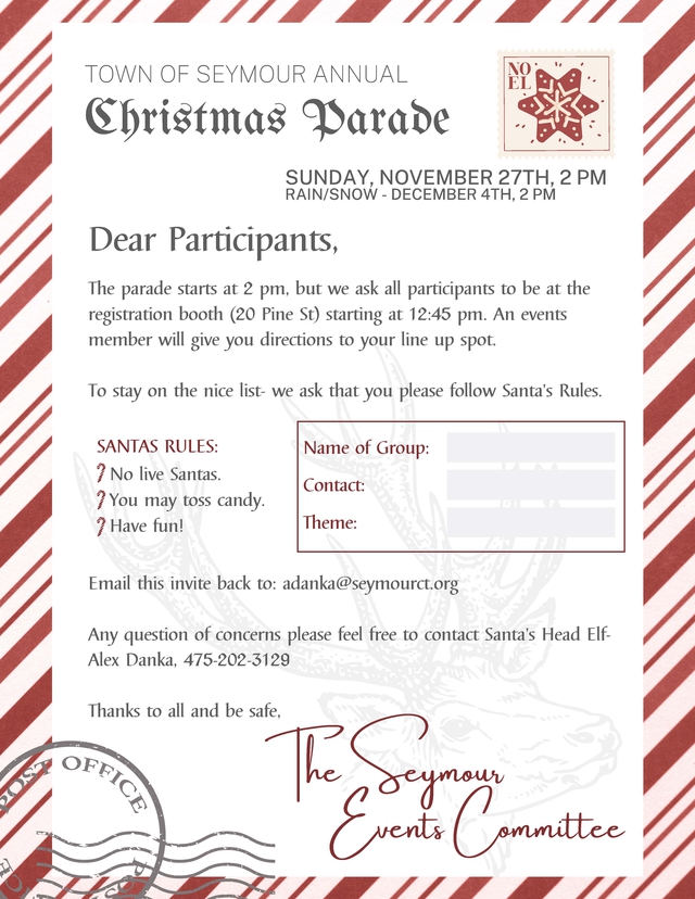 The Official Website of the Town of Seymour, CT - Christmas Parade